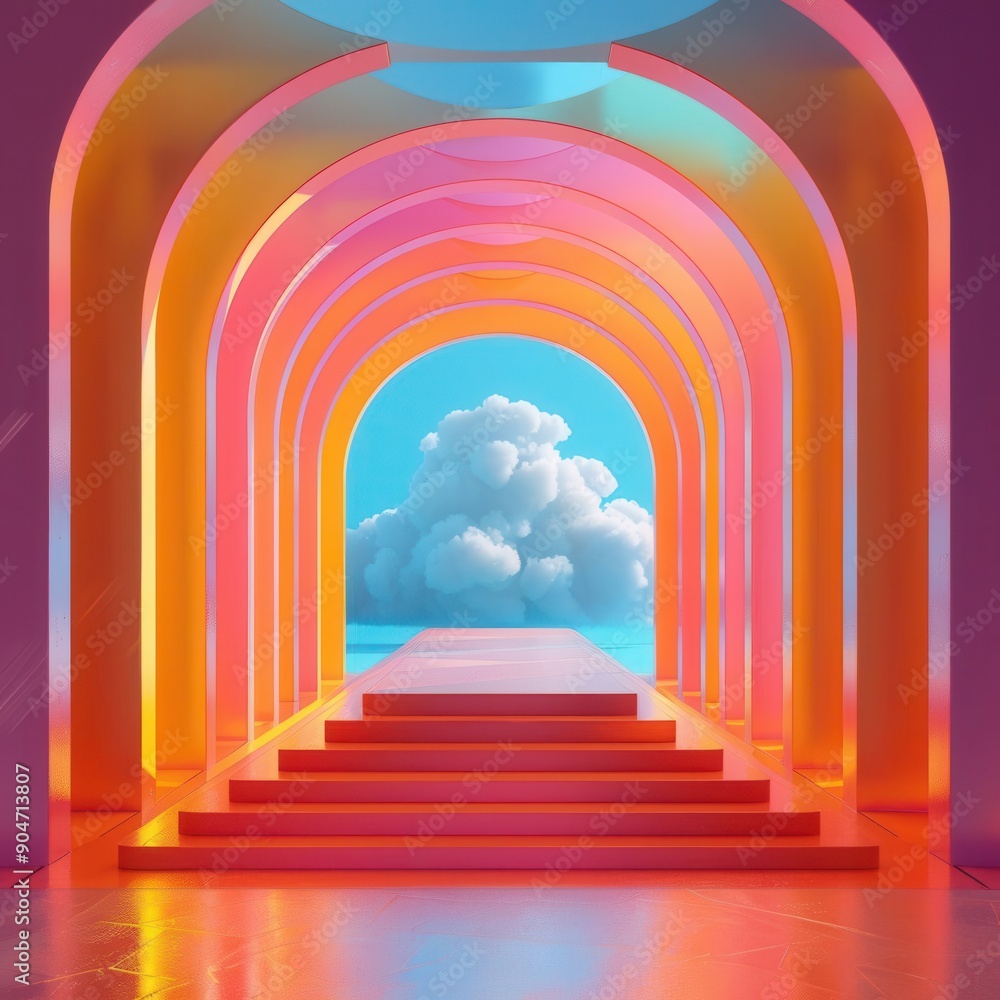 Cloud storage flat design worm's-eye view business theme anime cartoon ...