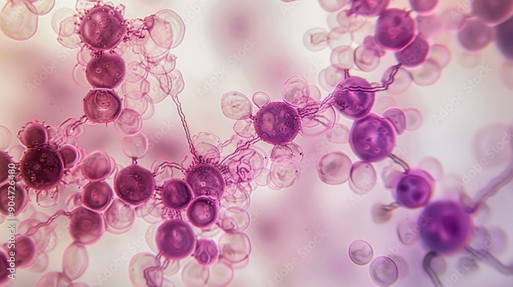 Gram positive cocci bacteria in chains seen in human blood culture ...