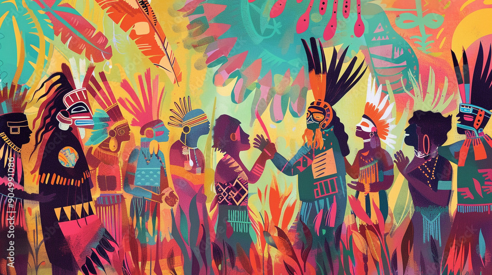 Vivid and detailed imagery capturing the essence of traditional ...