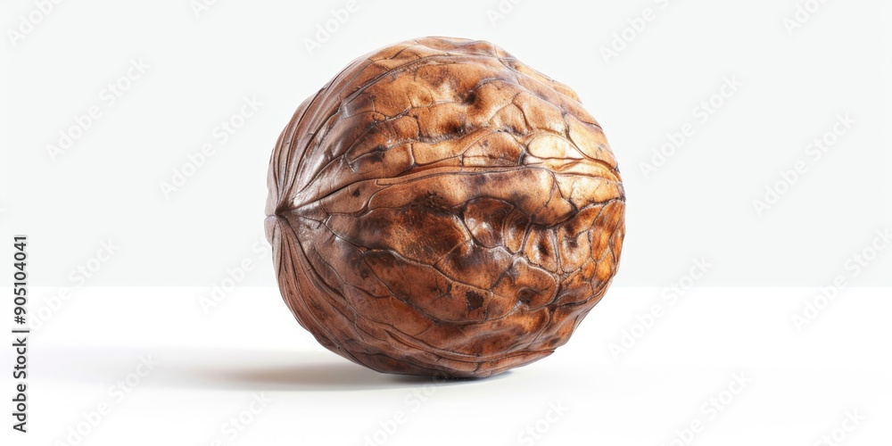 Brain-Boosting Walnuts: Nutrient-Rich Superfood Highlighted on white ...