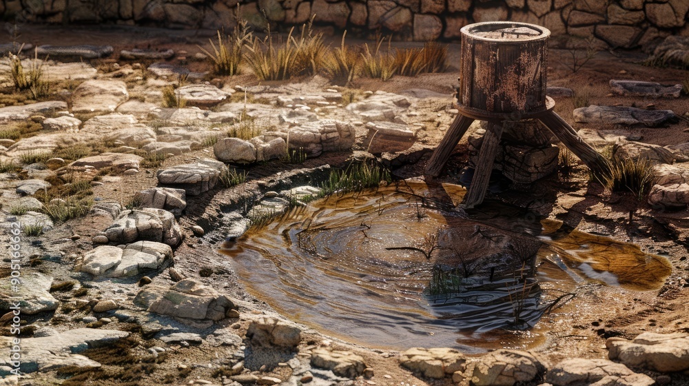 Wells that have dried up due to the long dry spell so there is no water ...