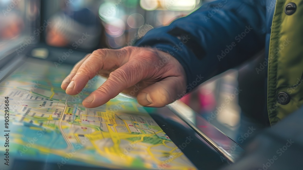 Visually Impaired Person Exploring Public Transit with Tactile Map for ...