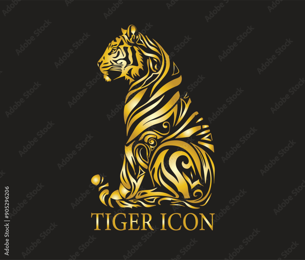 Tiger logo emblem template mascot symbol for business or shirt design ...