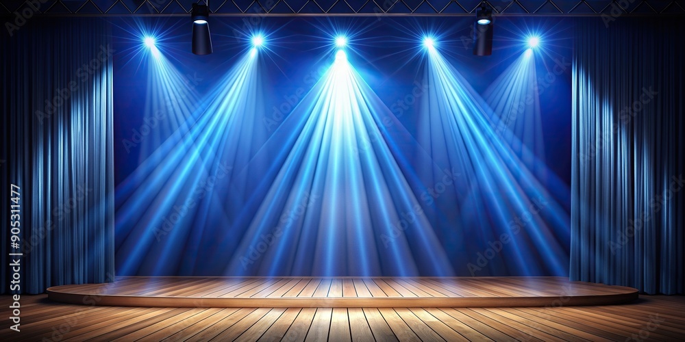 Stage with a spotlight background framing, stage backdrop, concert ...