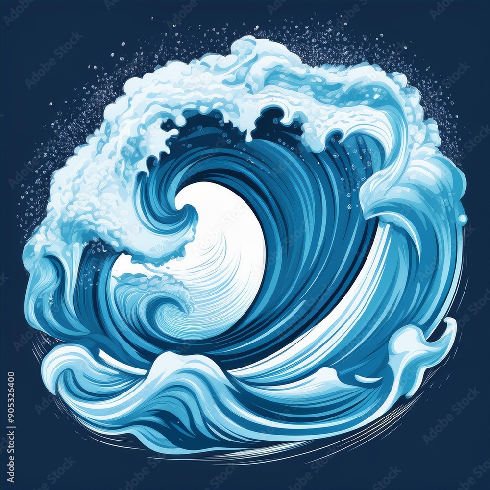 Ocean water wave splash. Sea surf cartoon vector icon. Liquid drop ...