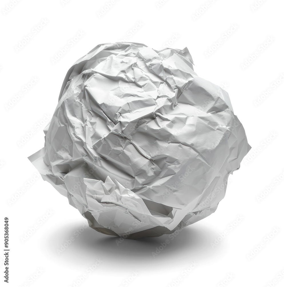 A crumpled ball of paper isolated on transparent background. PNG Stock ...