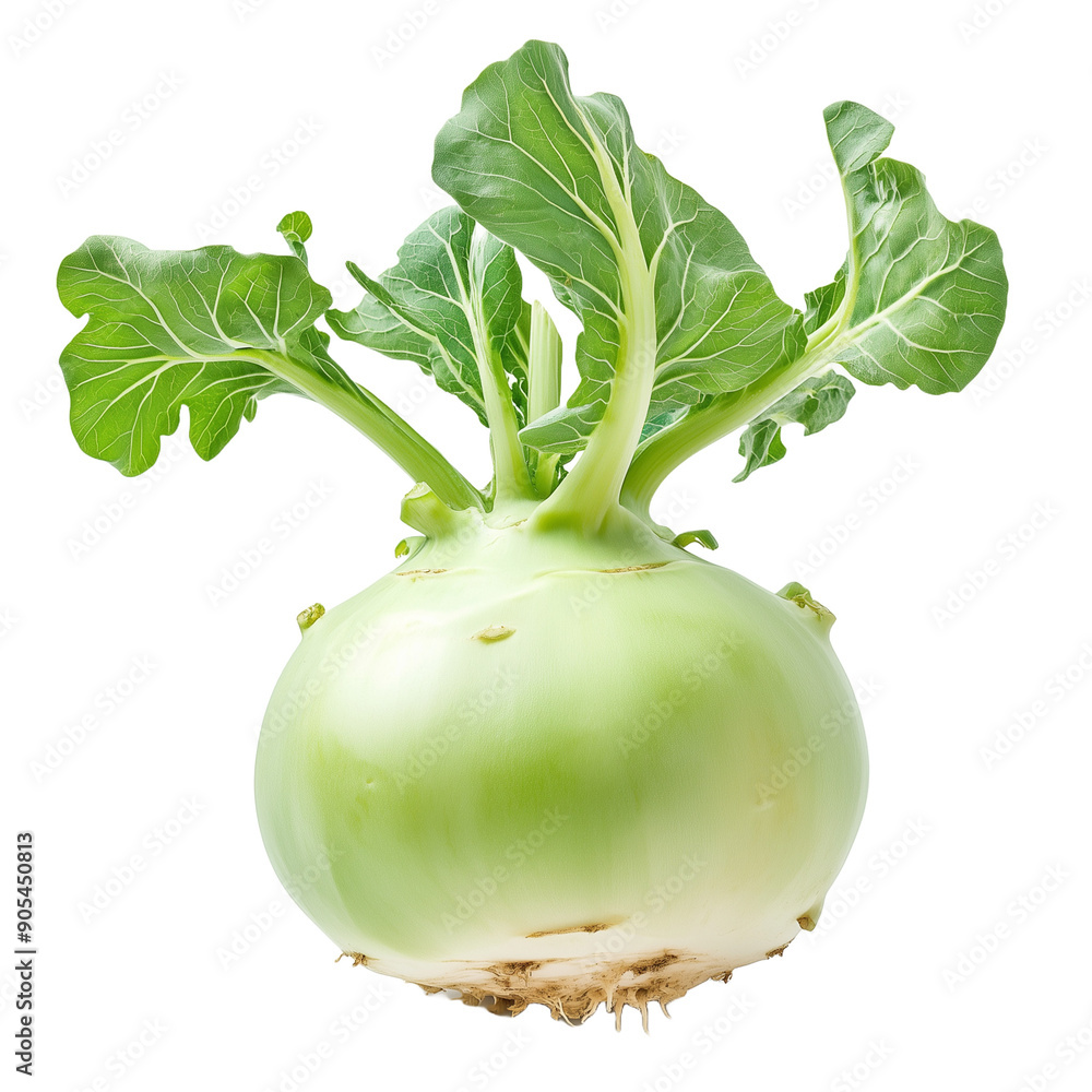 kohlrabi isolated on transparent background. Fresh healthy vegetables ...