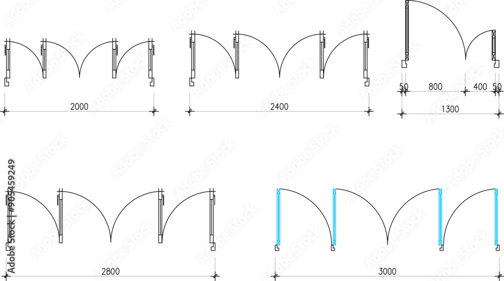 Sketch vector illustration detailed design drawing of door opening ...