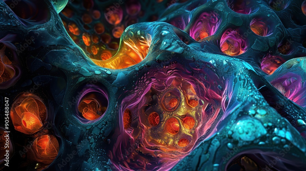 A pathology slide image showing the detailed cellular structure of a ...