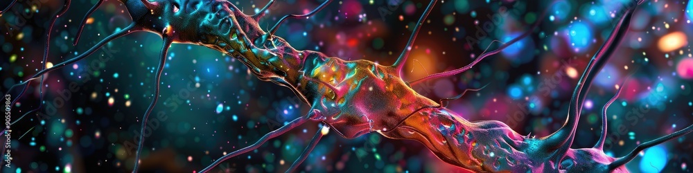 Motor neurons of the spinal cord under a light microscope showcasing ...