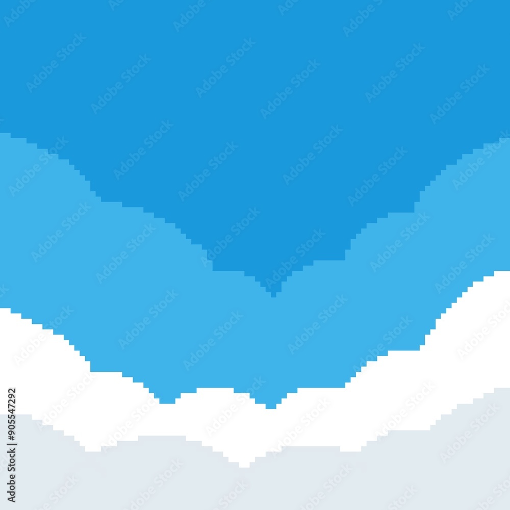 Pixel art landscape. Video Game background with blue sky and grassland ...