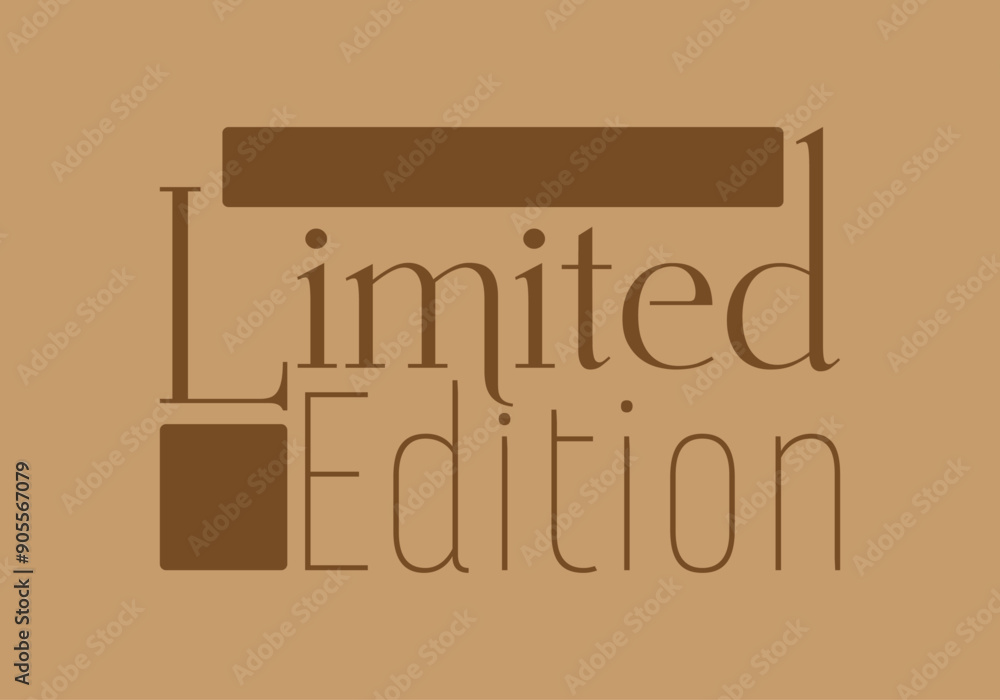 Limited edition gold color background with typography beautiful text ...