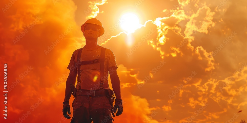 Construction Workers Brave the Intense Heatwave, Demonstrating ...