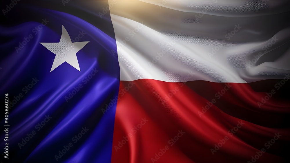 Chile flag blue square with a white star in the upper left corner ...