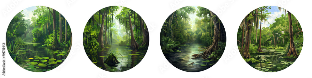 Bayou clipart collection, symbol, logos, icons isolated on transparent ...