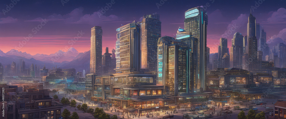 80s | Retro | Futuristic | Lo Fi | Cityscape | Sunrise | Seasonal ...