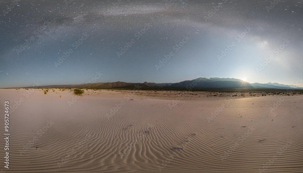 360 degree starry night sky texture night desert landscape ...