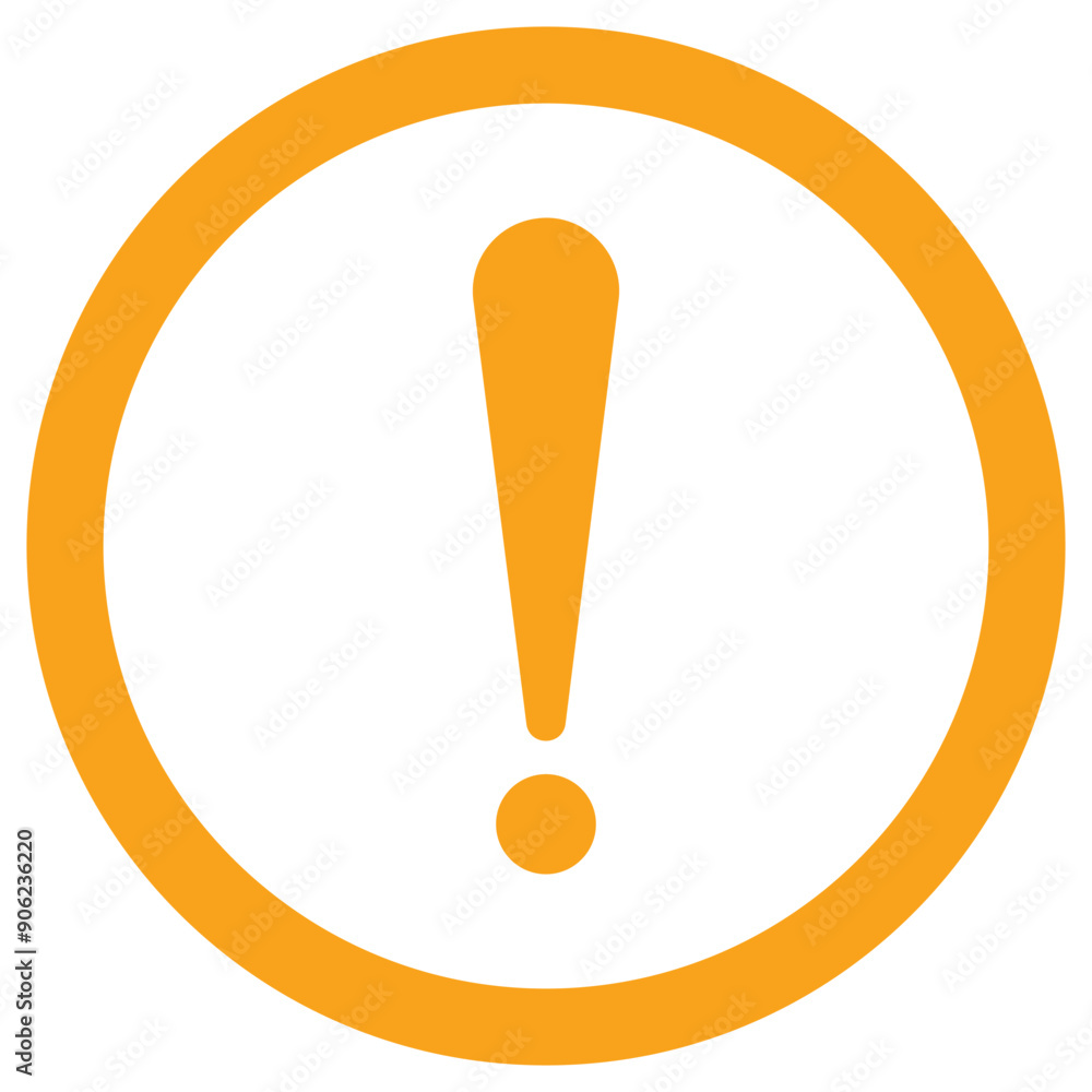 Warning sign with exclamation mark on white background. Hazard warning ...