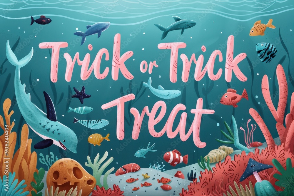 Underwater Halloween Collage: Images of underwater creatures ...