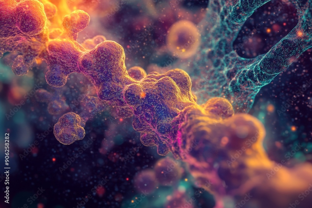 Visualization of hormonal molecules binding to cell receptors ...
