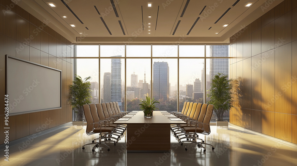 Professional Zoom Background of modern, professional meeting room. with ...