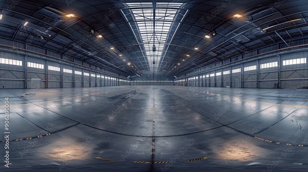full seamless spherical hdri panorama 360 degrees in interior of large ...