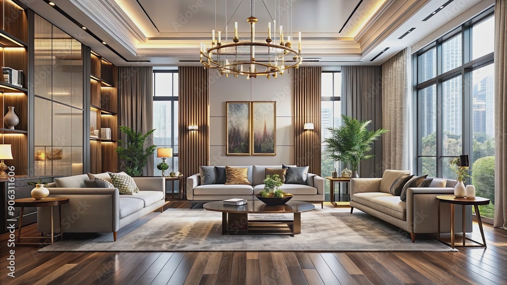 Modern and elegant AI-generated renderings of interior designs, modern ...