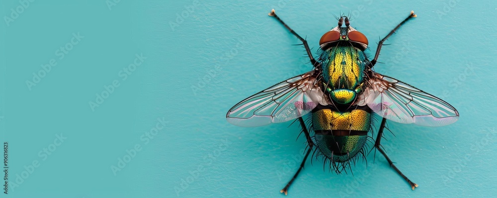 Artistic conceptualization of a blow fly in a sterile environment ...