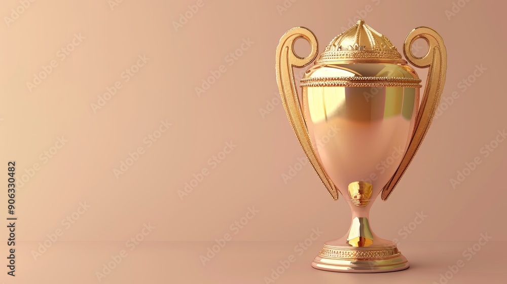 Cricket trophy 3d rendering on isolated background - realistic and ...