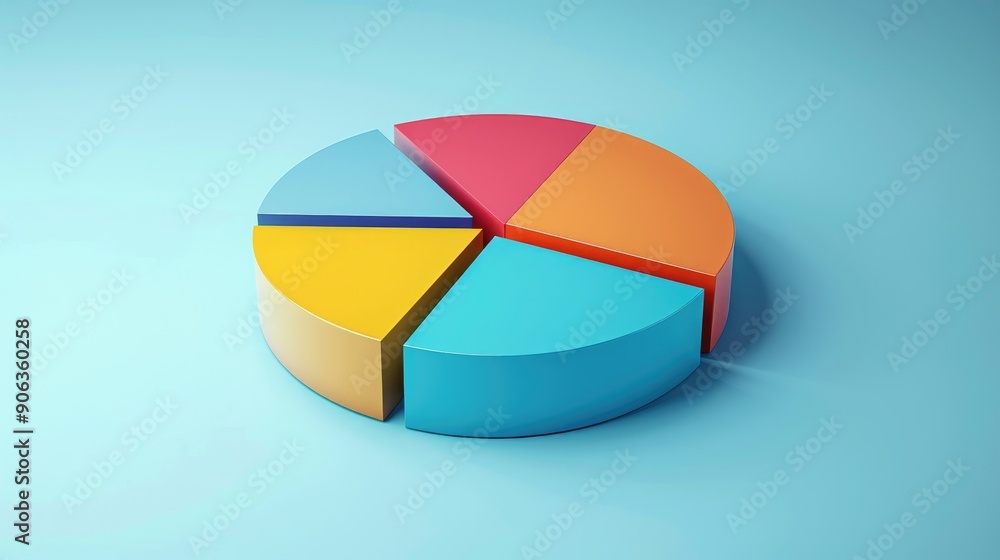 A pie chart infographic displaying market share percentages, with ...