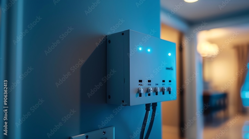 During construction of new home an electrician installed power junction ...