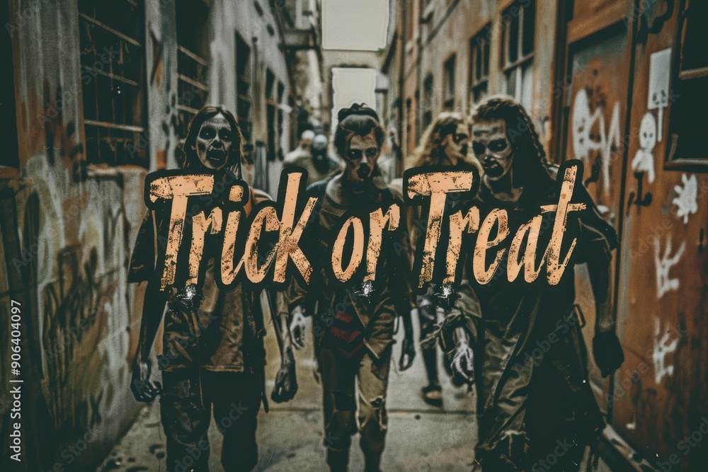 Zombie Apocalypse Collage: Photos of zombies in tattered clothes ...