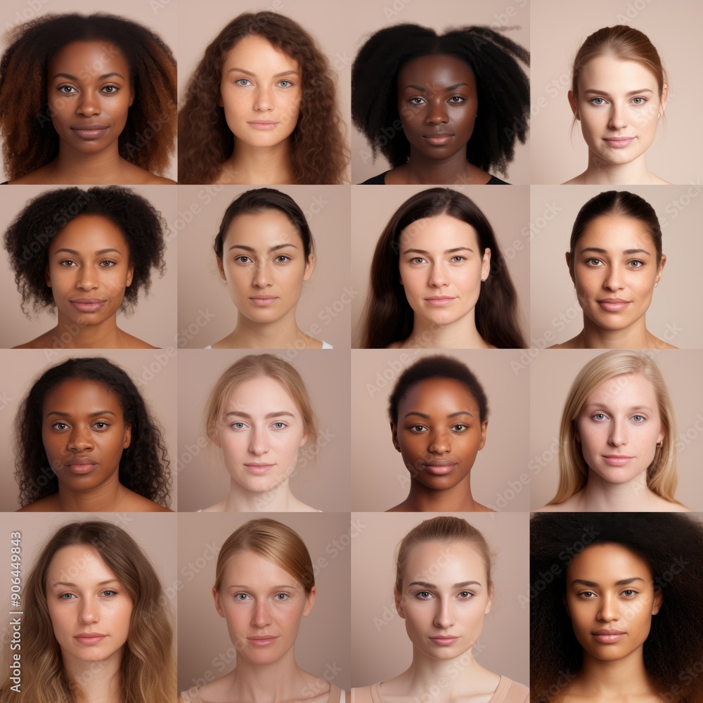 Racial diversity in model management. Beauty of black and white woman ...