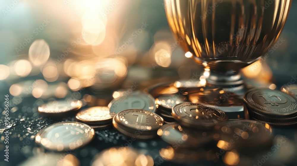 Broken into striking visuals, a supernatural banner showcases coins ...