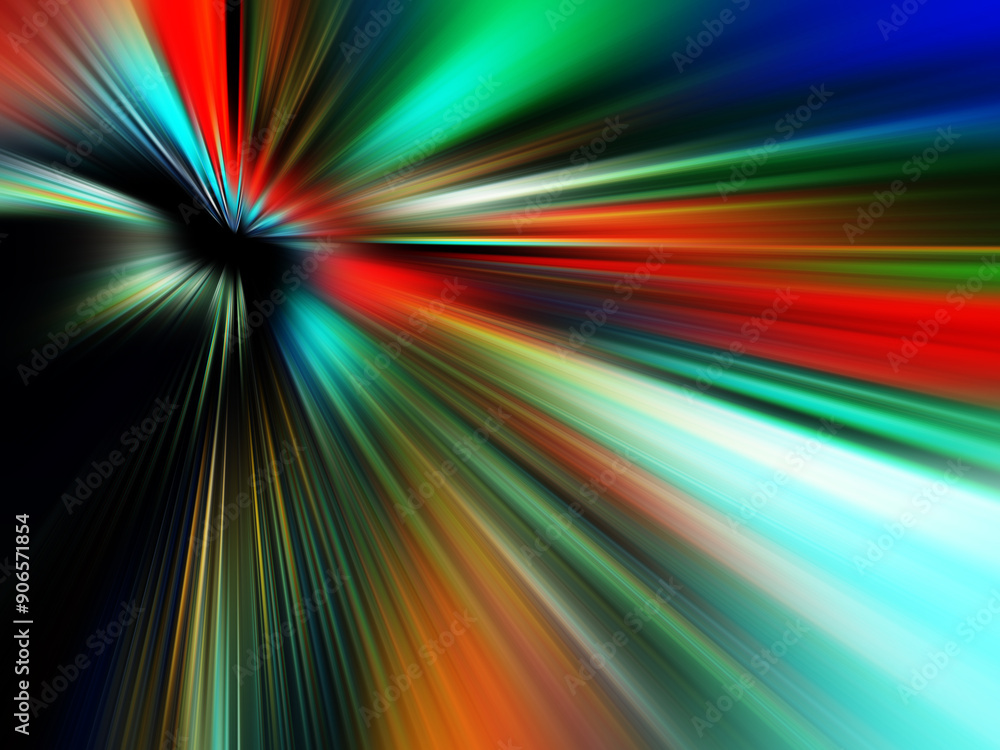 Colorful speed light lines velocity rails, trails, acceleration ...