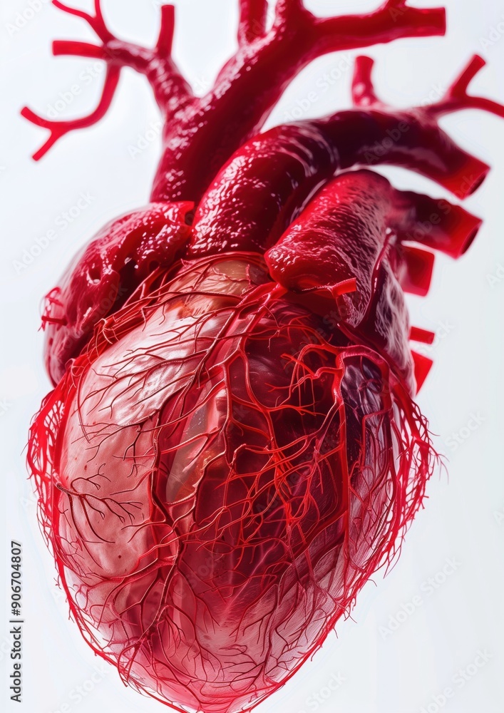 Human nervous system capillaries and vessels red and blue, blood flow ...