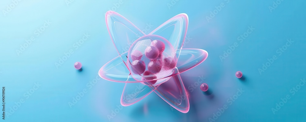 Atomic protons, fundamental atomic structure, top view, source of ...
