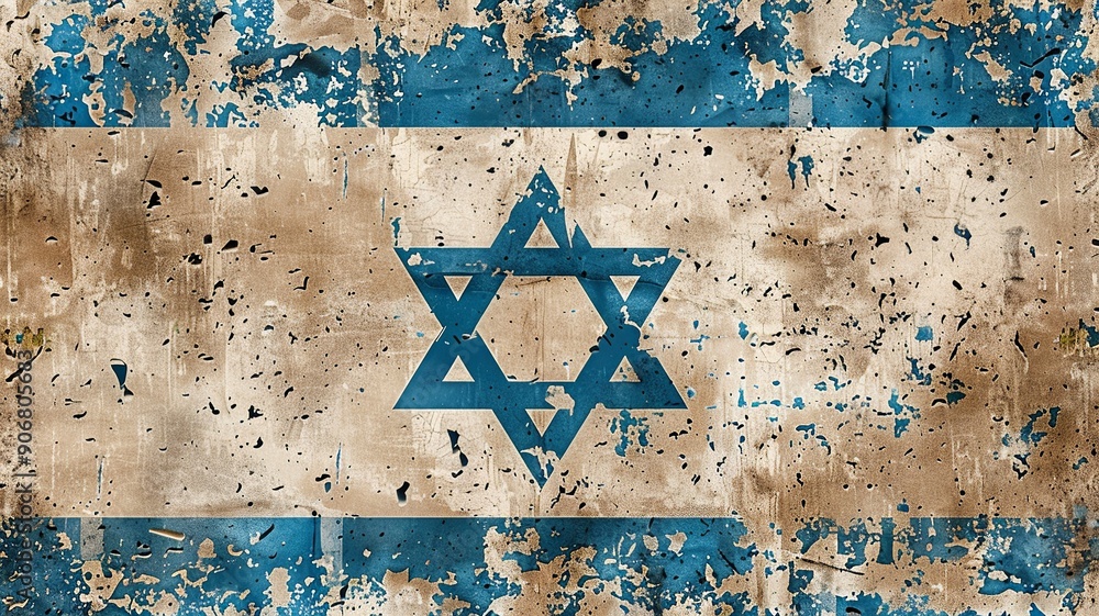 tration of the Israel flag showcases depth and realism, featuring a ...