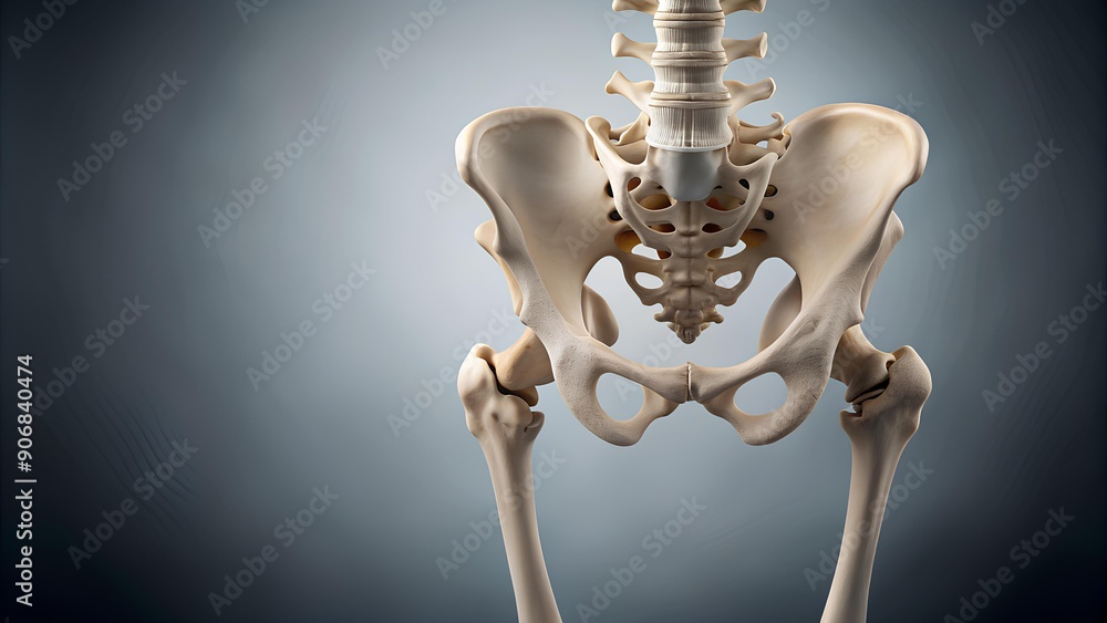 X-ray Image Highlighting Lower Back and Hip Joint Pain, Depicting ...