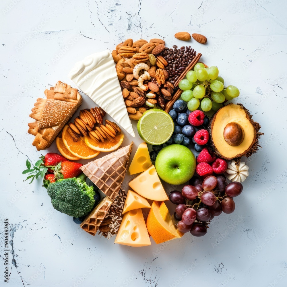 Food Chart with Various Ingredients. Stock Photo | Adobe Stock