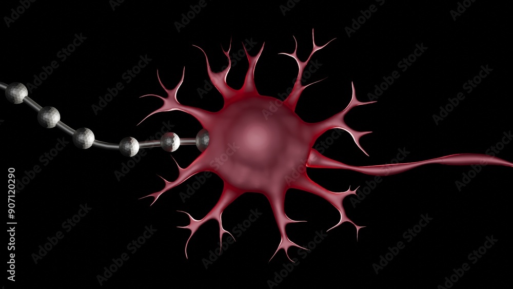 Synaptic transistor. Neuron with artificial connection. Artificial ...