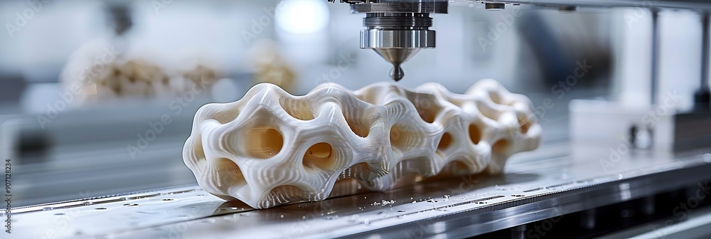 Engineers using 3D printing create structural components Stock Photo ...
