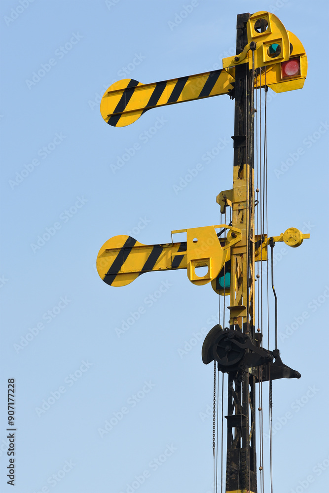 Mechanical railway signalling in Indonesian railway Stock Photo | Adobe ...