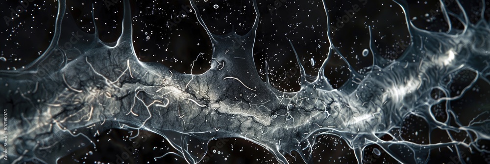 Axons of motor neurons in spinal cord stained with Cajal s silver ...