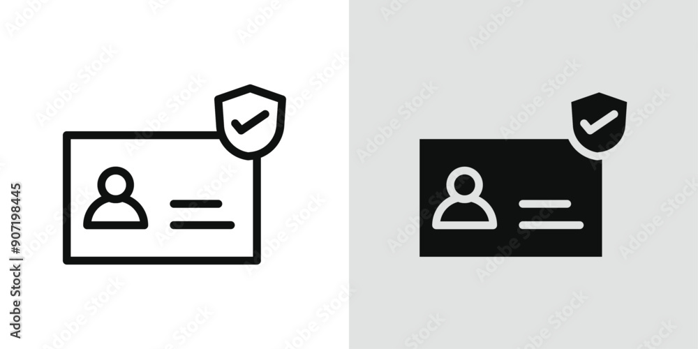KYC icon Black line art vector logo set Stock Vector | Adobe Stock