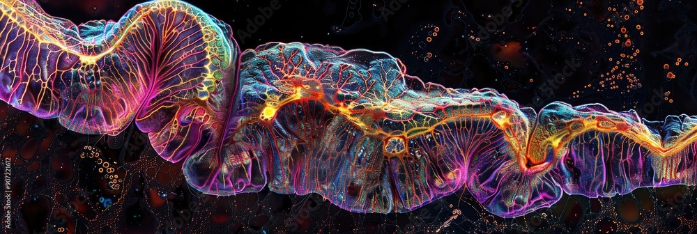 Mouse cerebellum sagittal section with immunofluorescence labeling and ...