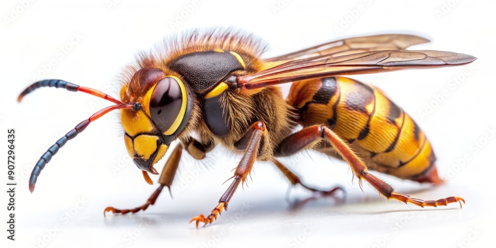 Hornet bee Isolated on white background Stock Photo | Adobe Stock