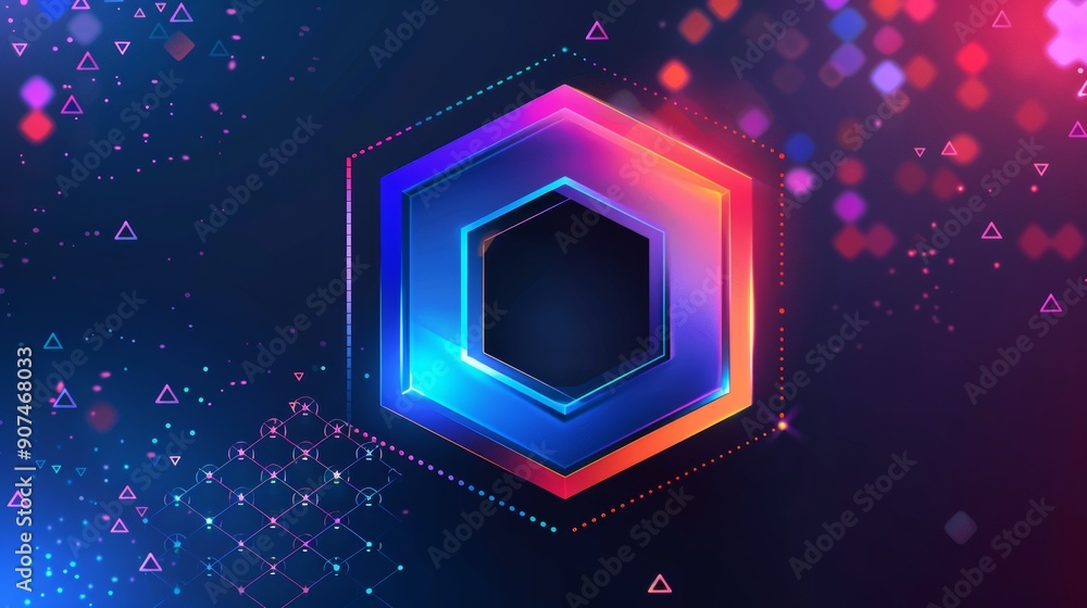 Vintage vector illustration of retro television frame with glowing ...