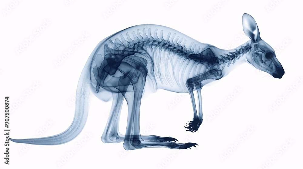 Kangaroo Skeleton X-Ray: A mesmerizing X-ray image reveals the ...