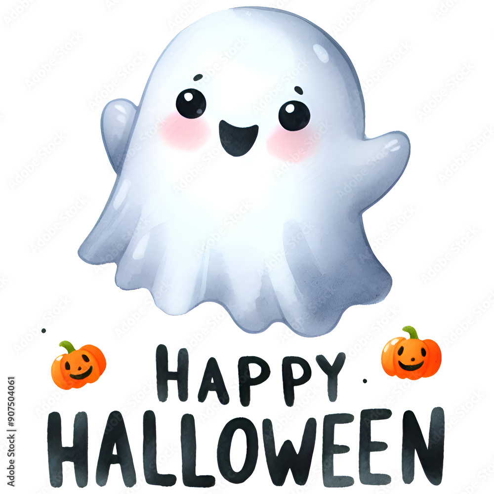 Ilustración de Stock Cute Ghost Clipart Bundle, Halloween Ghost PNG ...